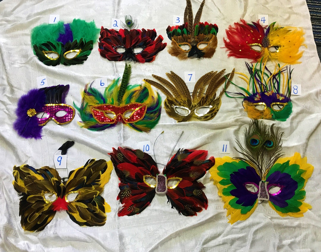 Feather Masks-11 Vintage Styles-beautifully Crafted-perfect for ...