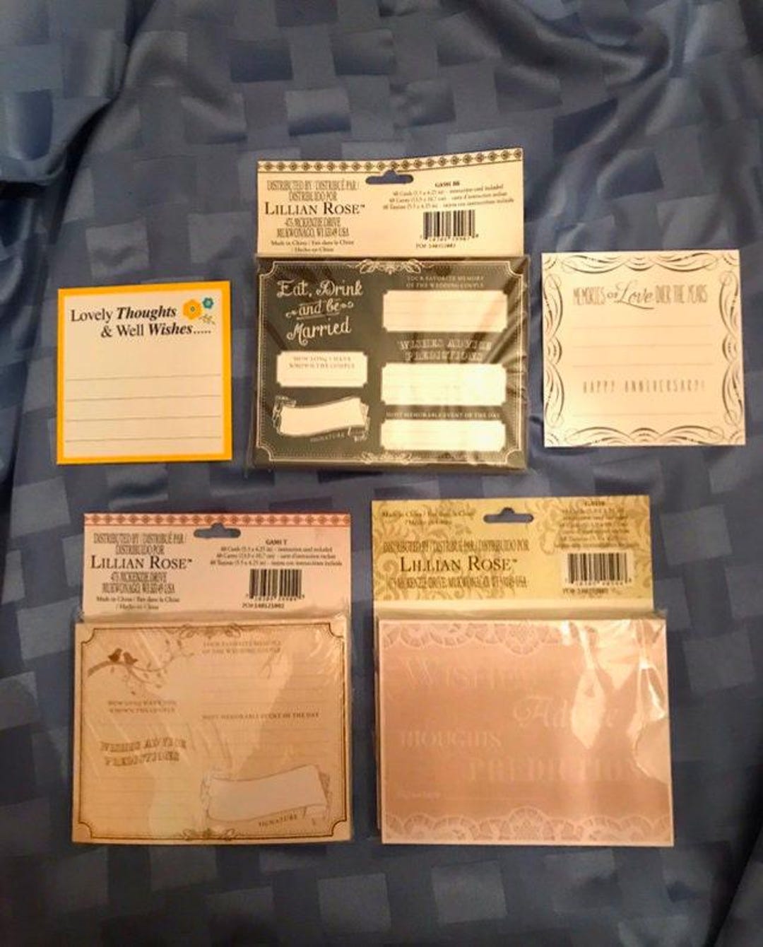 Wedding & Anniversary Keepsake Sign in Cards-guest Book Alternative ...