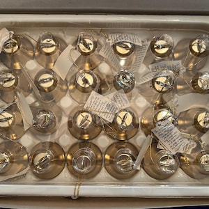 Wedding Bells-mini Bridal Bells for Your Reception-gold & Silver W Tags ...