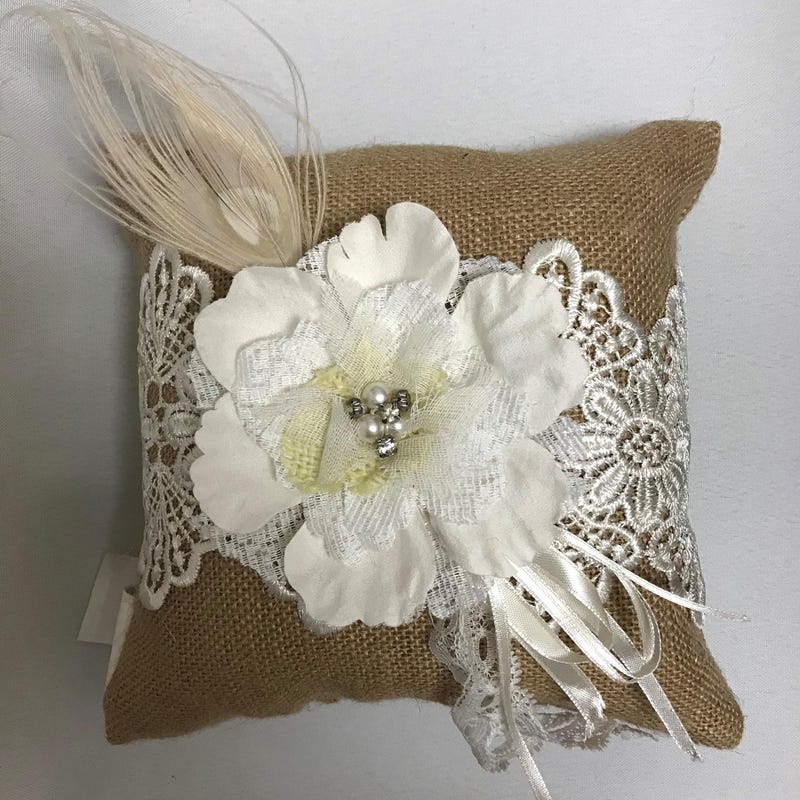 Red Heart Ring Pillow - Etsy