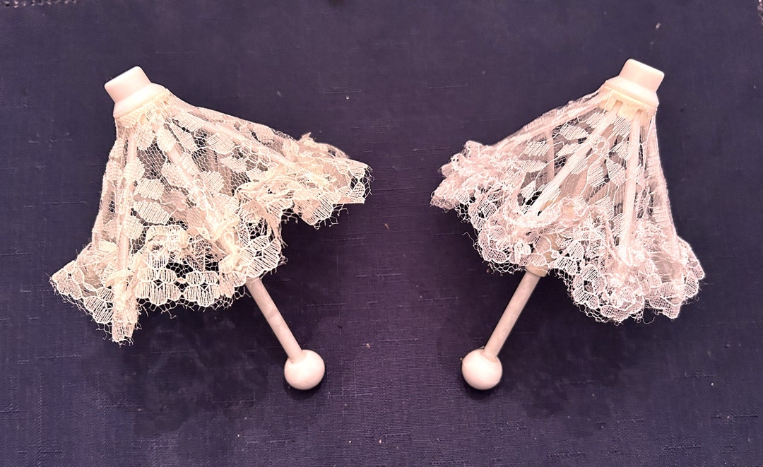 Mini Parasols & Lace Fans-great Doll Accessories-beautifully Crafted ...