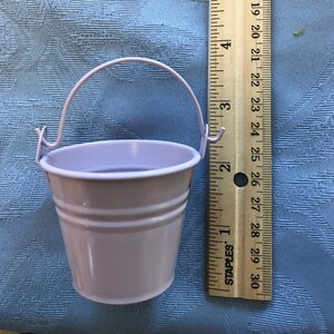 Little Pastel Beach Pails & Silver Metal Pails-2 Sizes-great for Favors ...