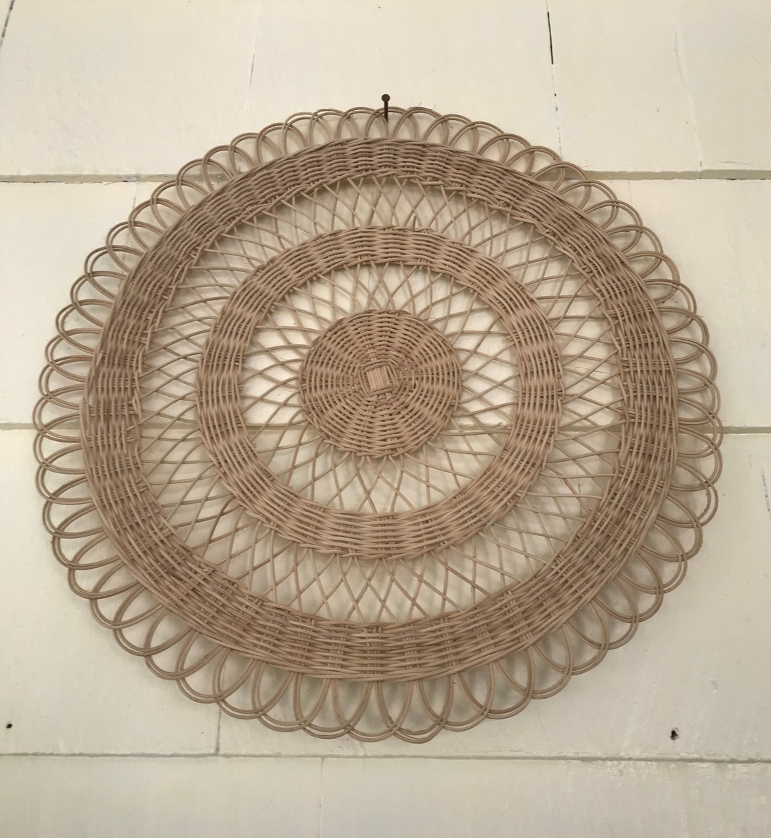 Rattan Wicker Wall Mat-large New Vintage-10"to 18" Diameter-perfect ...