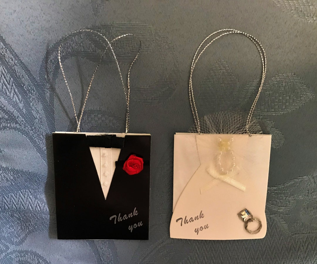 Bride & Groom Favor Bags and Boxes-3-6 Pcs-bride Dress-tuxedo - Etsy