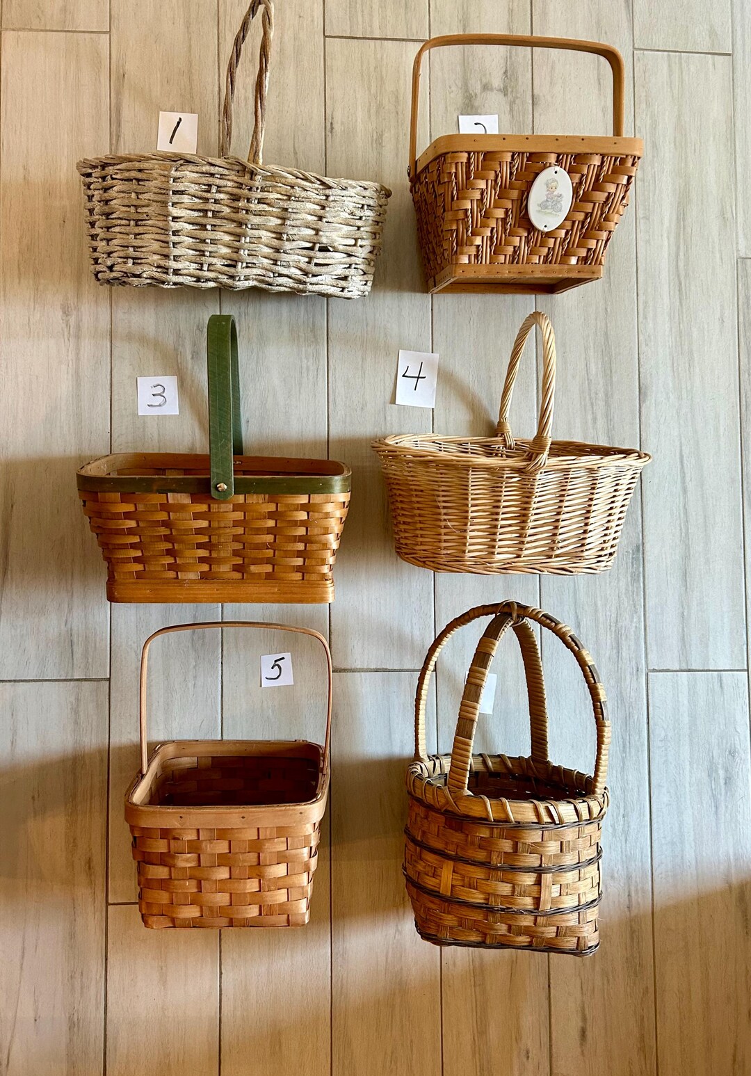 Large Wicker Baskets-6 Styles-perfect Easter & Gift Baskets-stripped ...