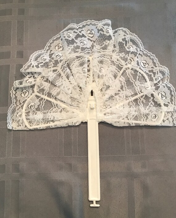 Victorian Lace and Satin Fans-5 Styles-Vintage Bridal… - Gem