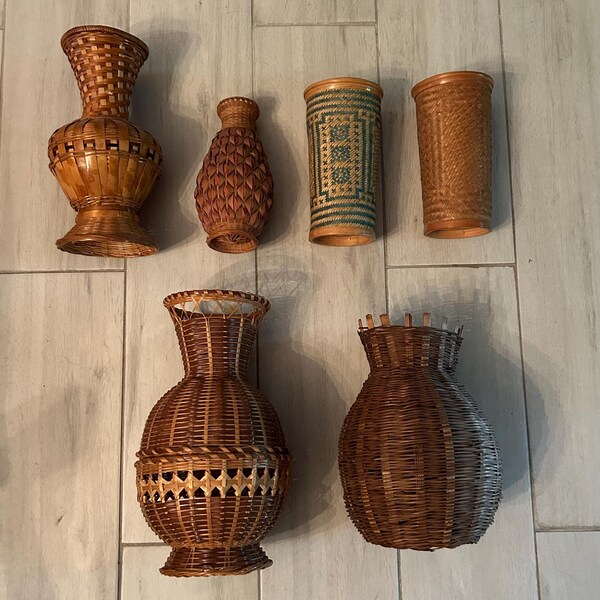 Wicker Vase - Etsy