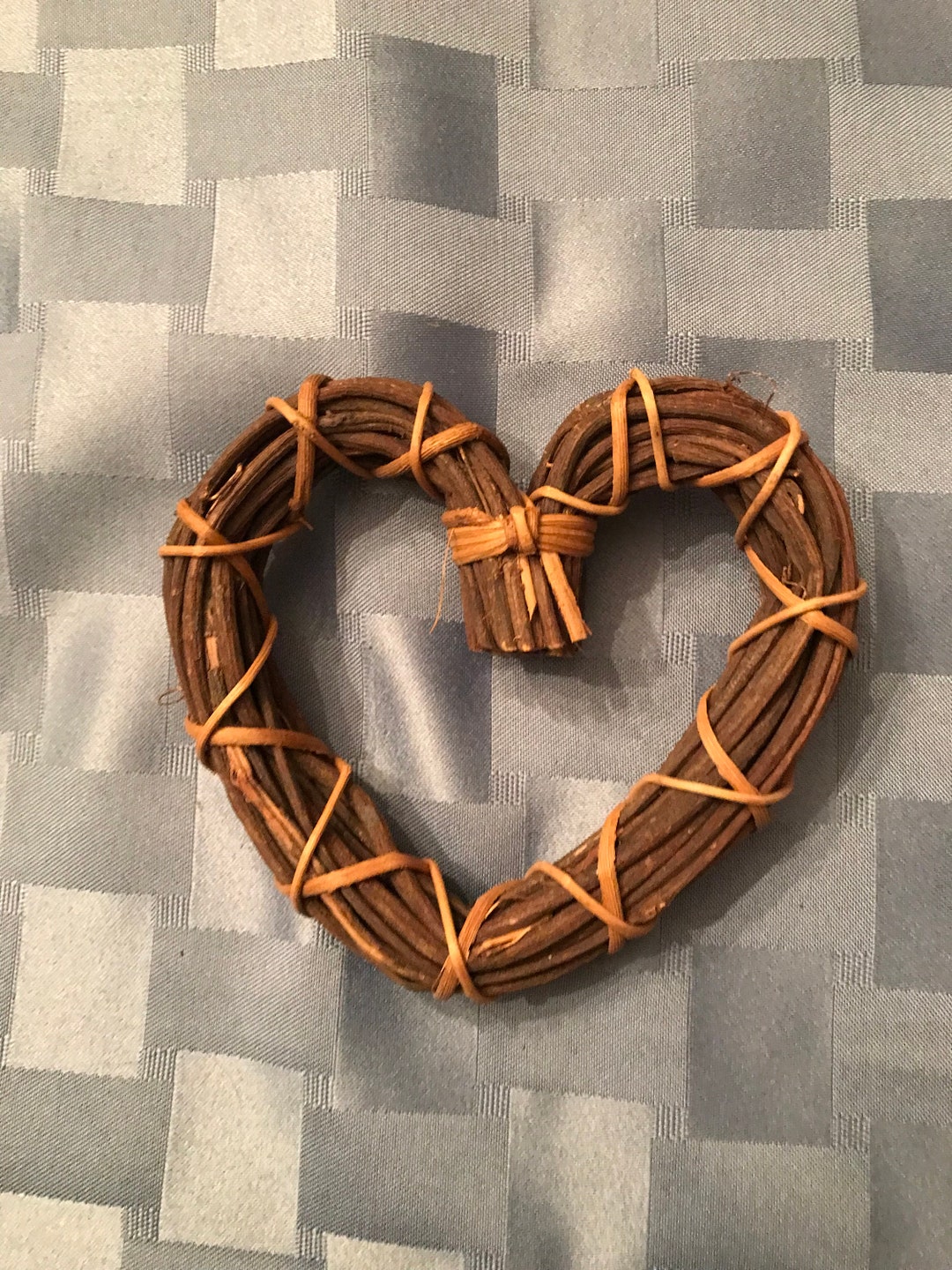 Grapevine-twig & Straw Heart Wreaths-small-3 Styles-4"-6"-perfect Small ...