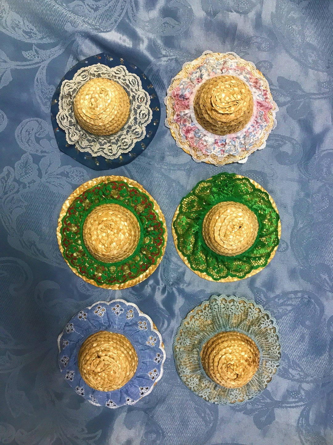 Doll Hats-straw Decorated 6 Styles-perfect Little Hat for Your Favorite ...