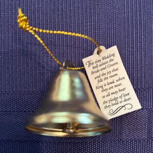 Wedding Bells-mini Bridal Bells for Your Reception-gold & Silver W Tags ...