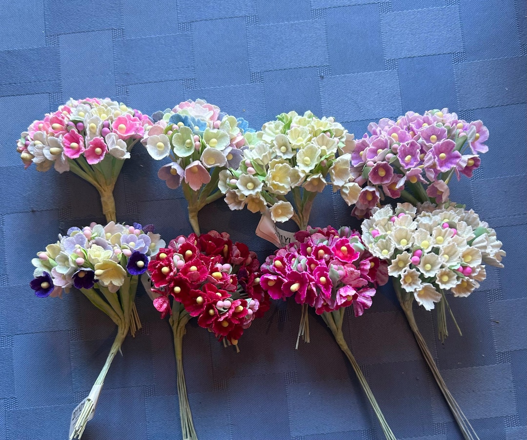 Forget Me Knot Flowers-9 Colors-cloth-packaged Peach Organza Flower ...