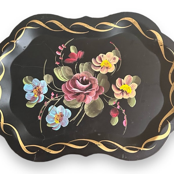 Tole Painted Tray - Etsy