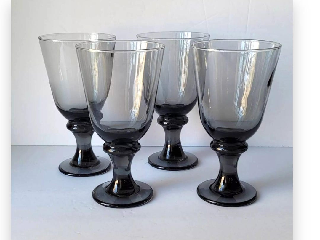 Libbey - Nova - Black Water Goblets - 7" Tall - 16oz. - Set of 4 - 16 ...
