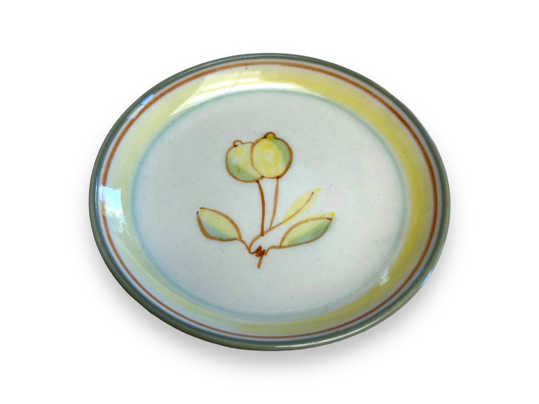 Vintage Winfield Pottery Dessert Plates: Hand-crafted Lemon Pattern ...