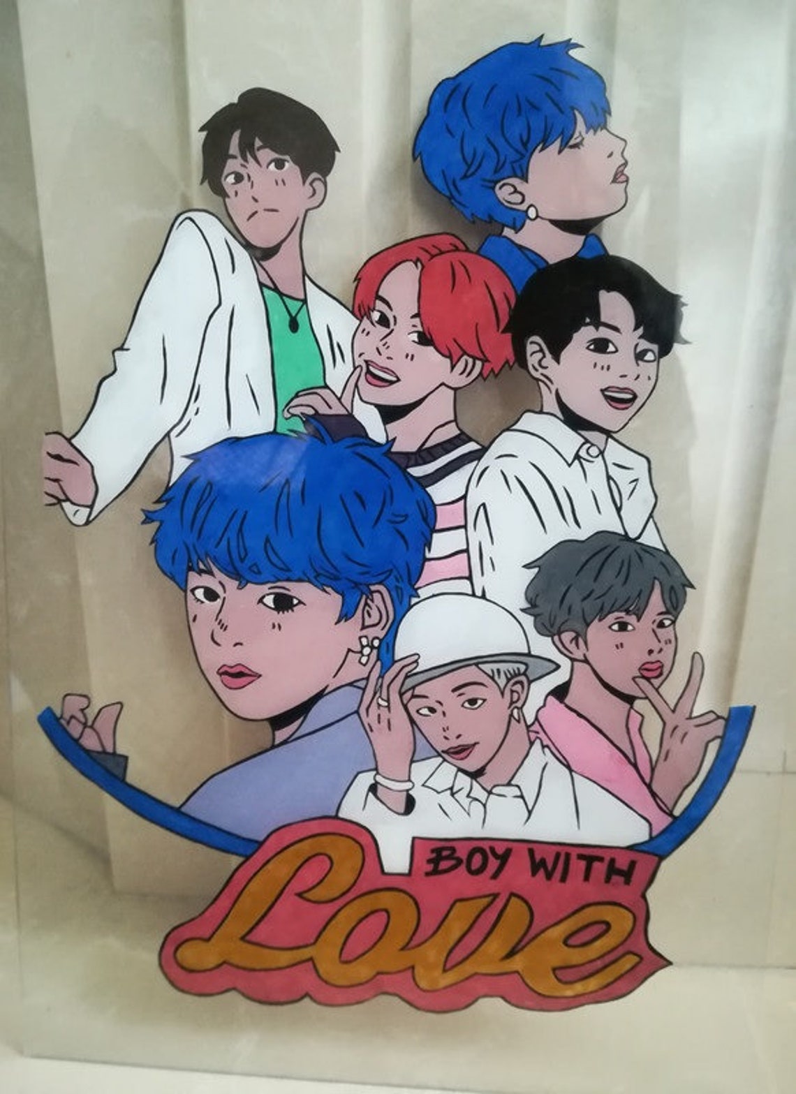 BTS | Glass Painting - Etsy