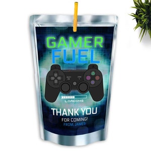 P003- Editable Video Game Caprisun, Gamer Party, Caprisun Printable ...