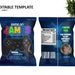 P004 Editable Video Game Chip Bag, Gamer Party, Chip Bag Printable ...