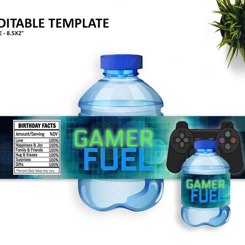 P003 Editable Video Game Chip Bag Gamer Party Chip Bag - Etsy