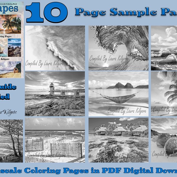 Adult Seascape Coloring Books - Etsy