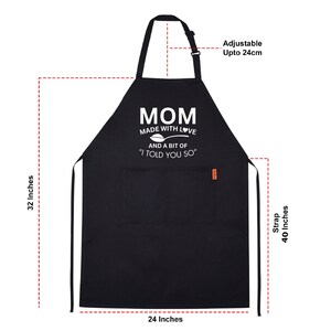 Charming 'made With Love' Mom Kitchen Apron | Perfect for Baking ...