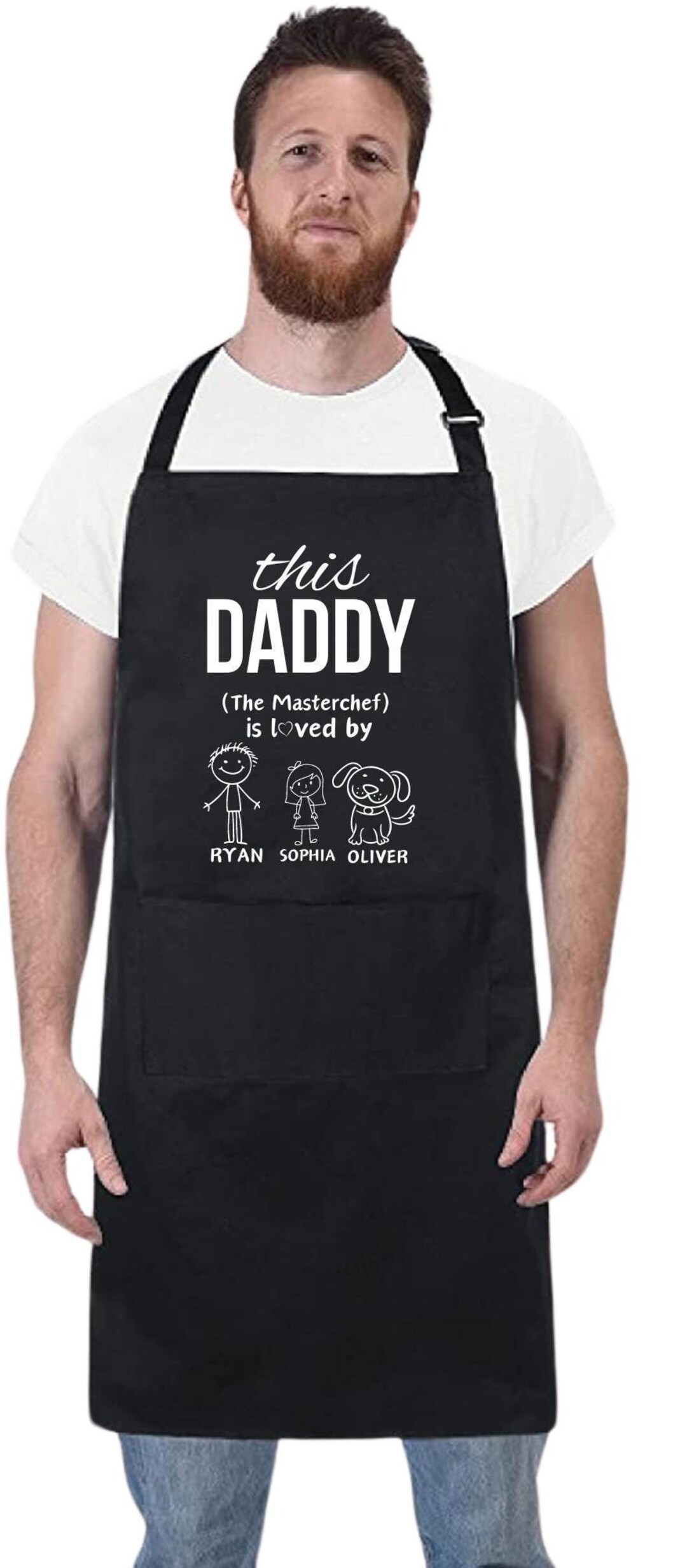 Personalized "loved By" BBQ Apron for Dad, Funny Chef Gift - Etsy