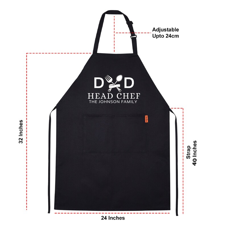 Personalized BBQ Apron – Head Chef Design, Father's Day Gift - Etsy