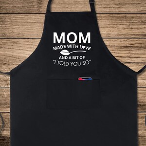 Charming 'made With Love' Mom Kitchen Apron | Perfect for Baking ...