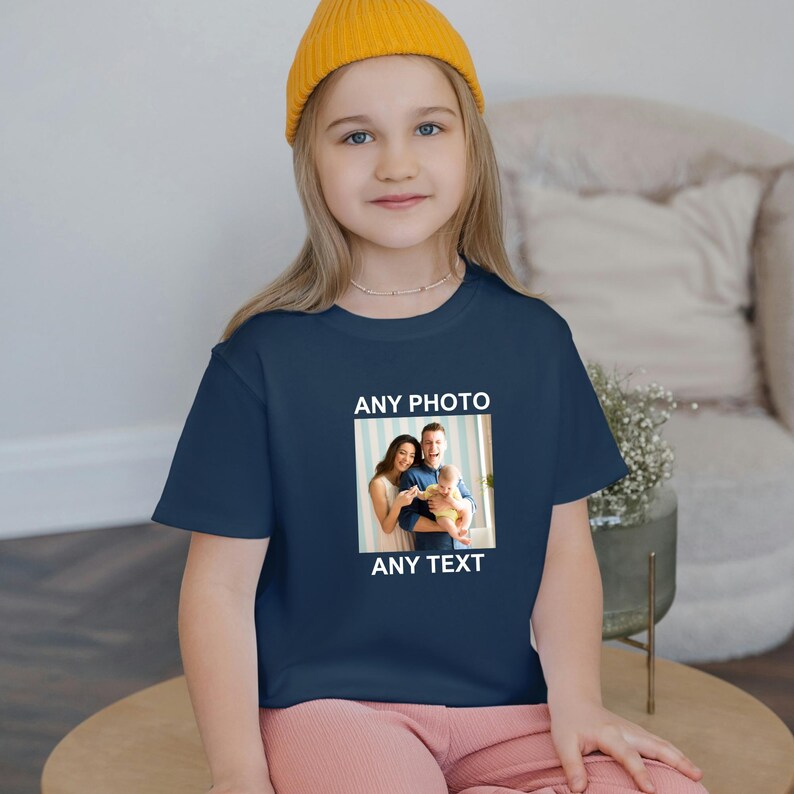 Personalized Kids Photo T-shirt – Custom Children's Design Tee - Etsy