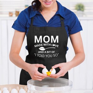 Charming 'made With Love' Mom Kitchen Apron | Perfect for Baking ...