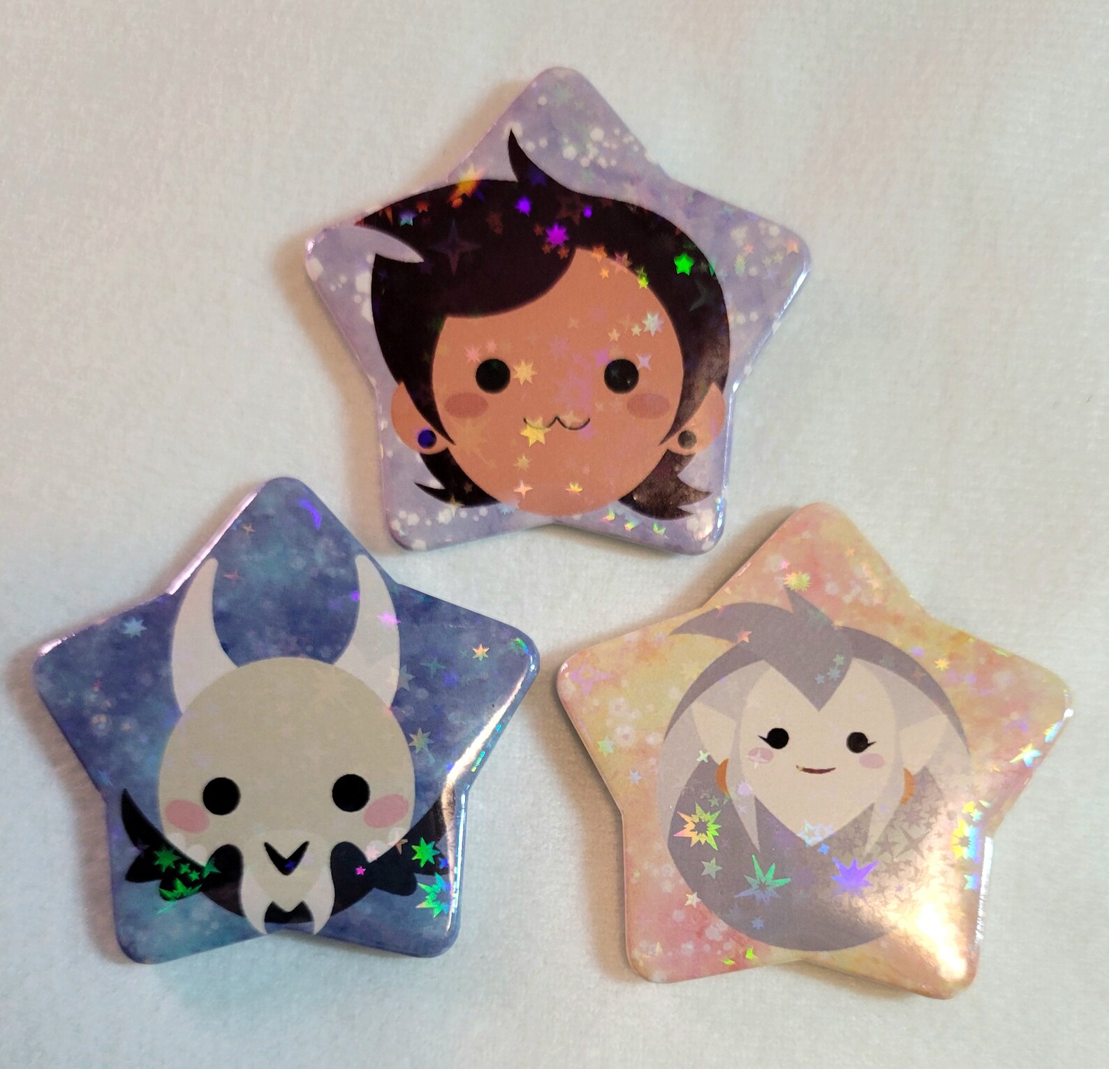 Fandom Star Pins With Star Holographic Overlay - Etsy