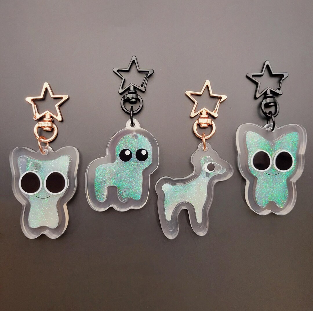 Glitter Shaker Tbh Btw Idk Creature Keychain - Etsy