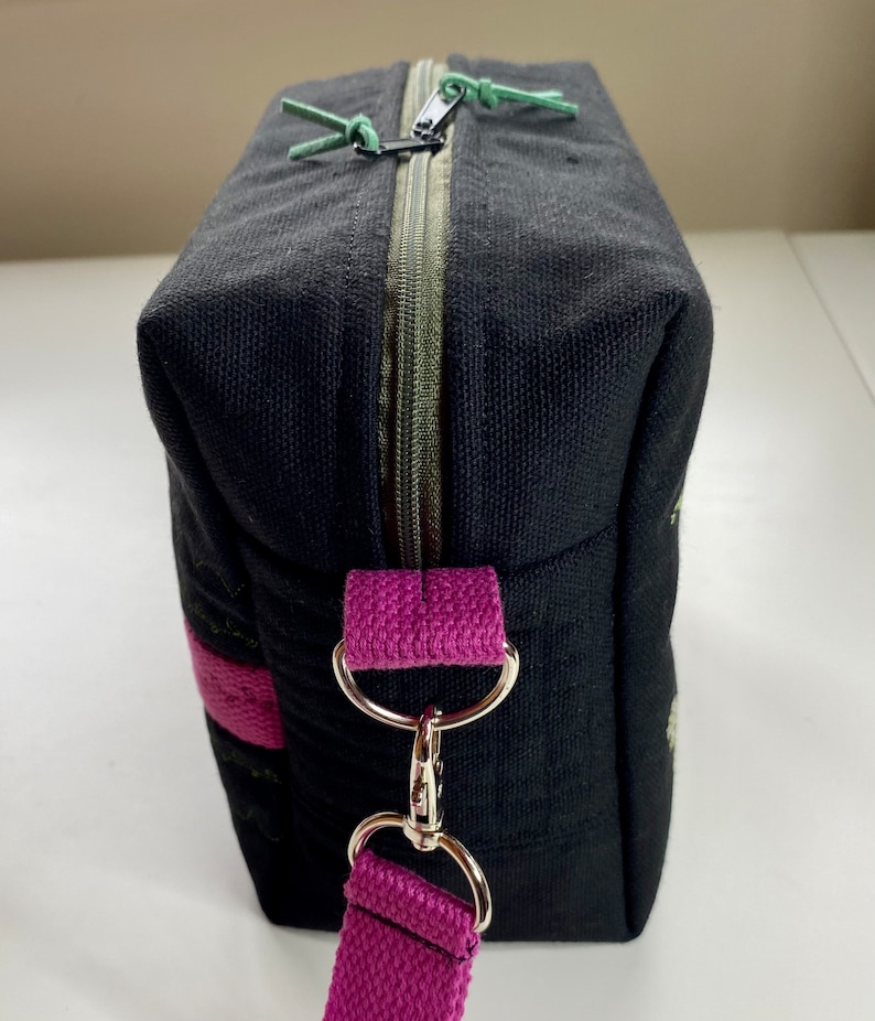 Soft Zipper Cosmetic Bag. Embroidery Roses Makeup Bag. Black - Etsy