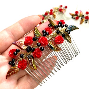 Beaded Beads Flower Hair Comb Event Hair Accessories - Etsy Ireland