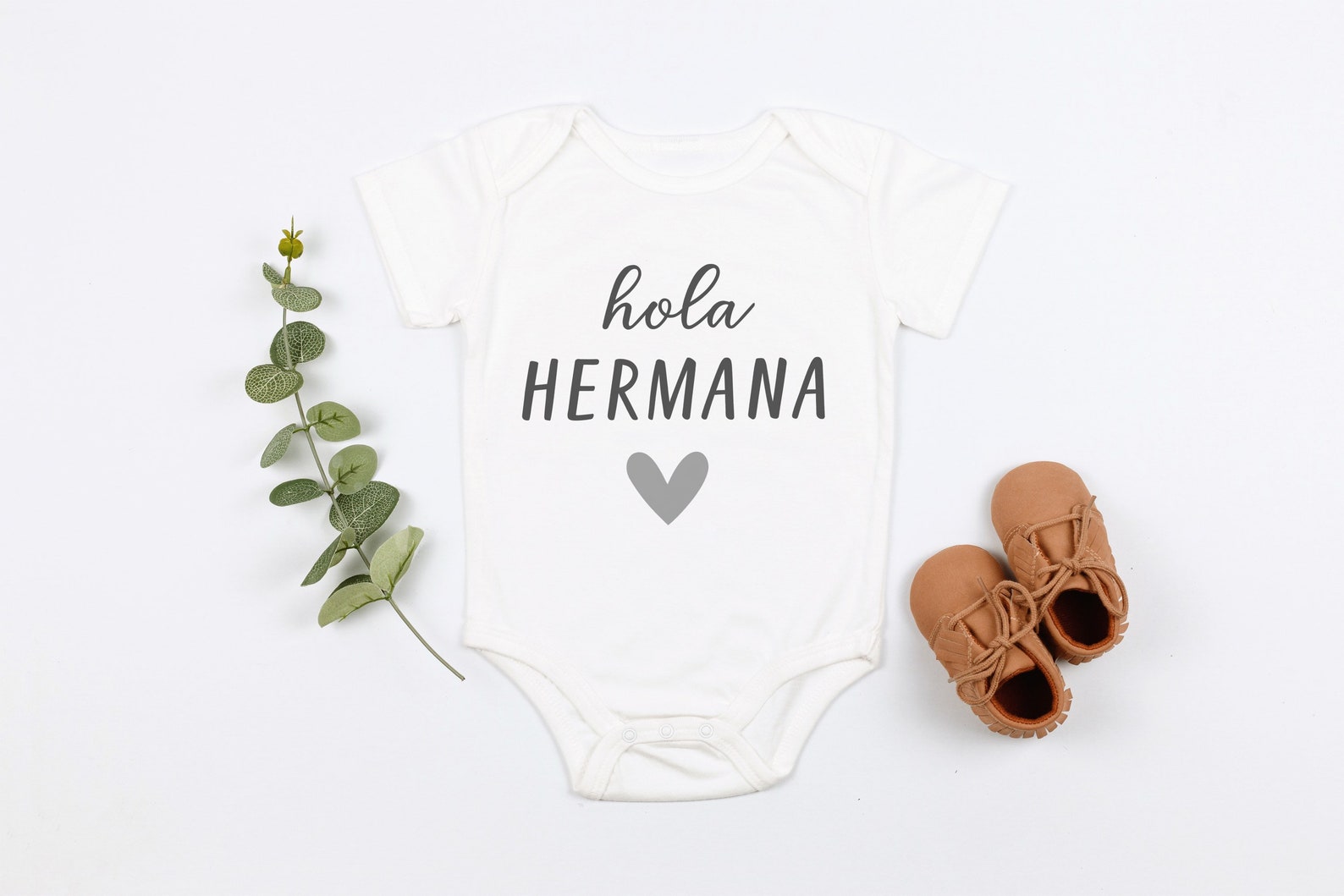 Hola Hermana Sister Baby Onesie Pregnancy Announcement to | Etsy