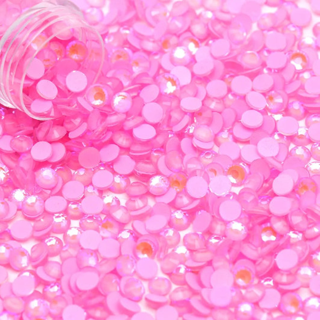 Luminous Pink Glowing Glass Non-hotfix Rhinestones - Etsy