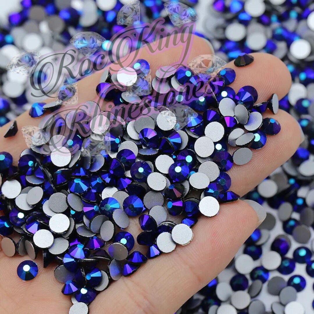 New-montana Blue AB Glass Rhinestones-non-hot Fix-ss6-ss8-ss10-ss12 ...
