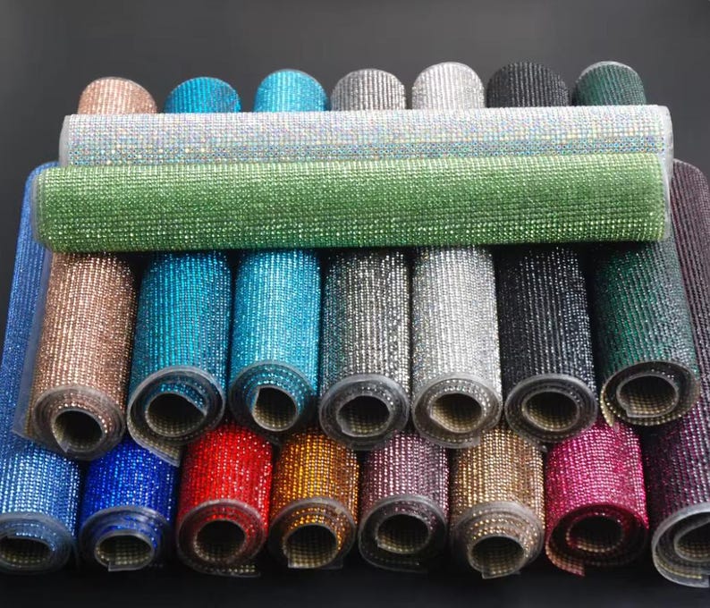 NEW Black Self Adhesive Rhinestone Mesh Sheet - Etsy