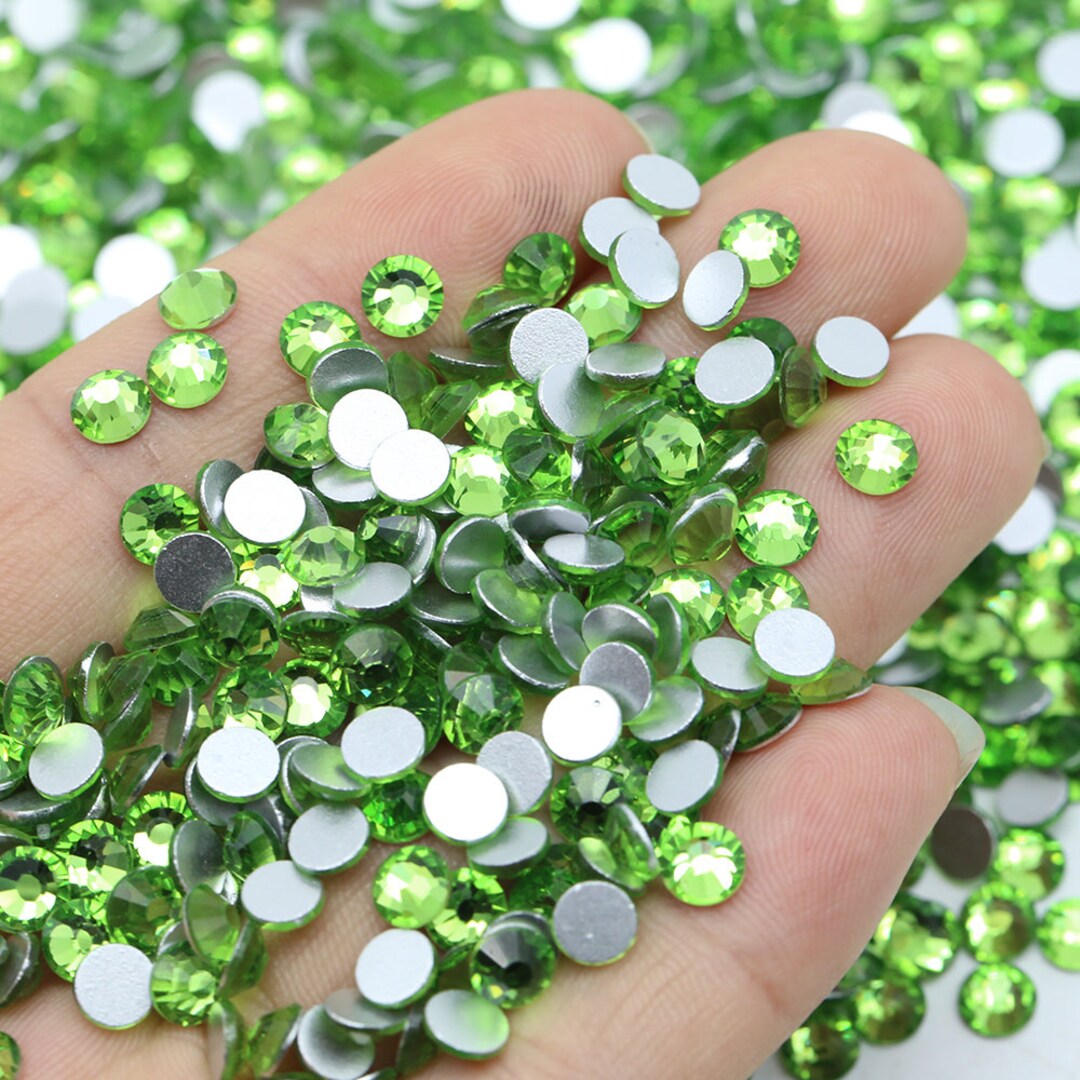 Peridot-glass Rhinestones-non-hot Fix-ss6-ss8-ss10-ss12-ss16-ss20-ss30 ...