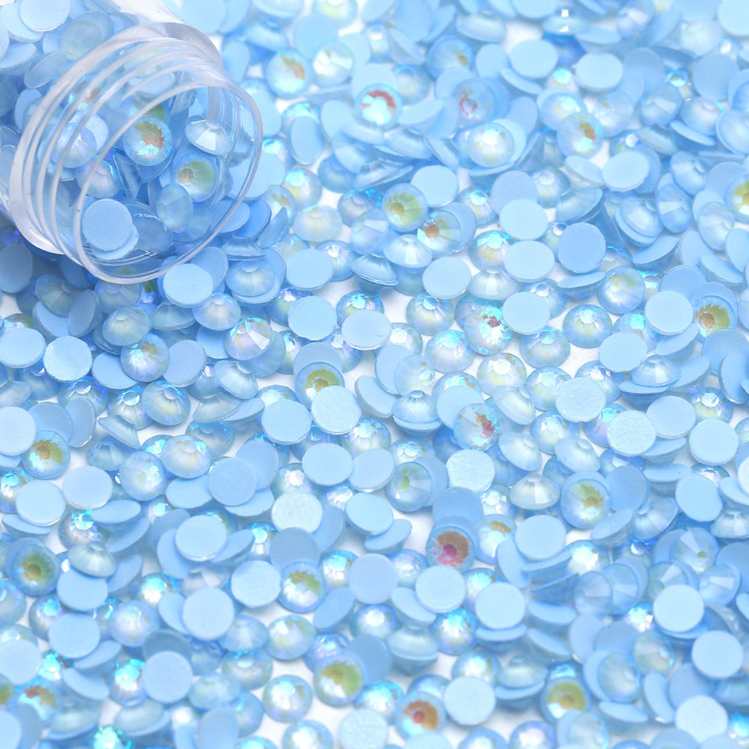Lumi Baby Blue Glass High Quality Sparkle Flatback Non-hotfix ...