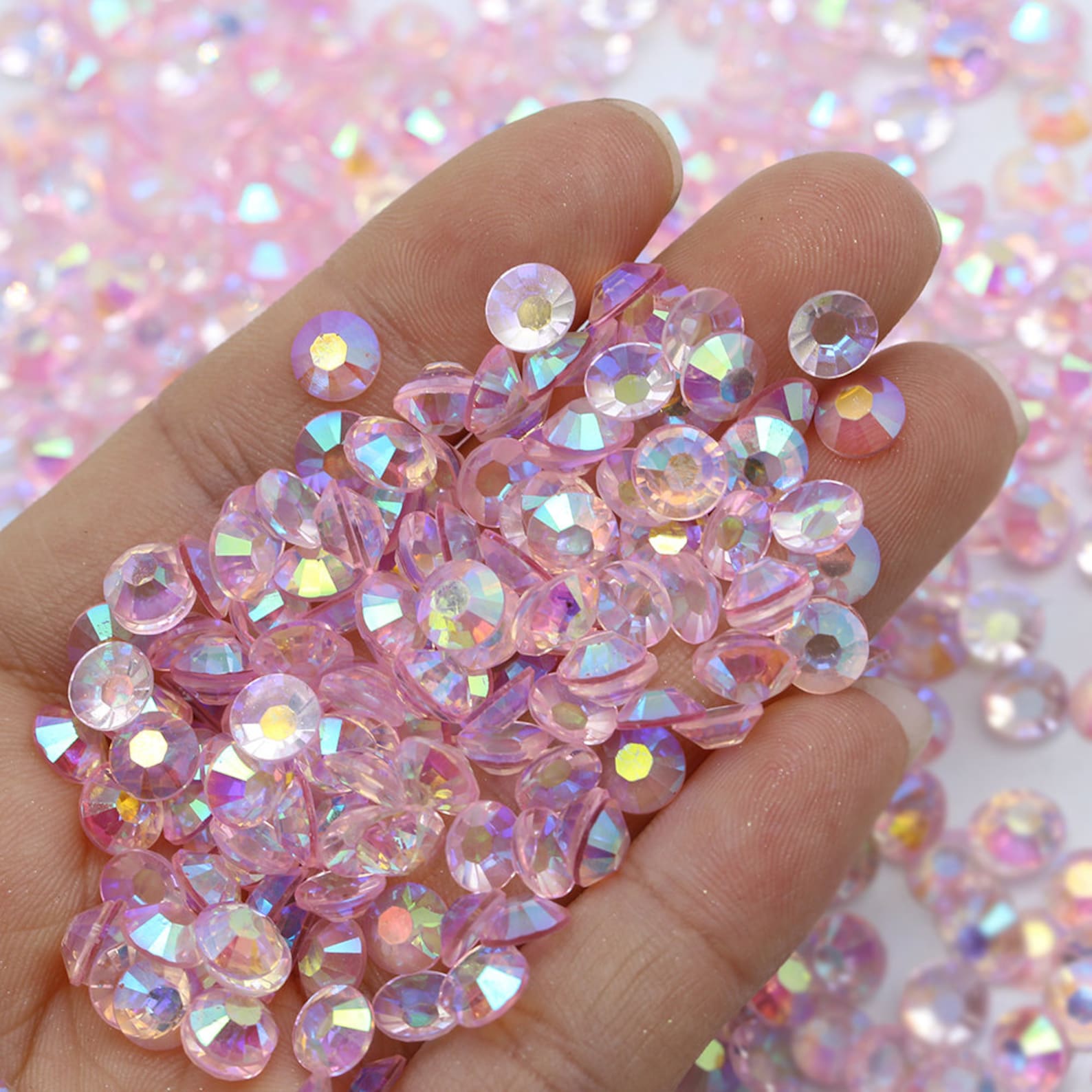 Transparent Light Purple AB Jelly-2mm-3mm-4mm-5mm-non-hot Fix ...