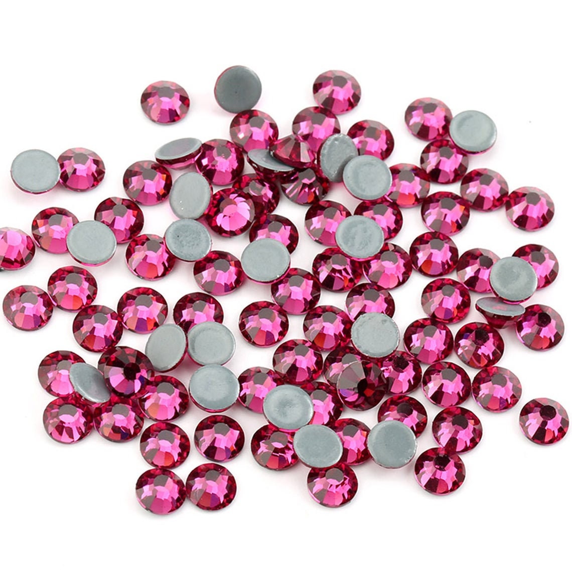 Hotfix Rose (pink) Glass Iron on Rhinestones - Etsy
