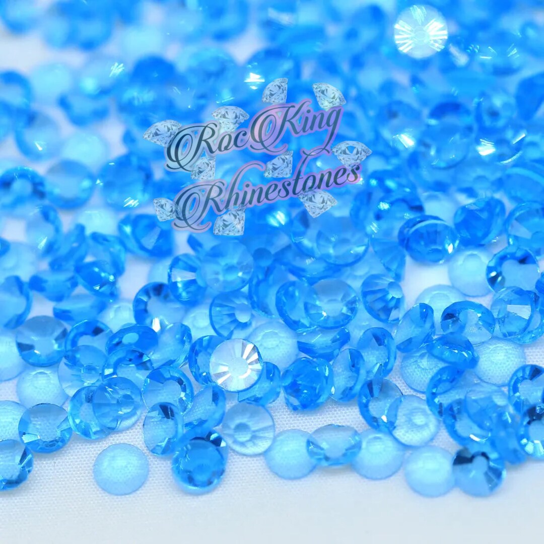 NEW* Transparent Aqua Blue Glass Rhinestones-non-hot Fix-ss20-bling ...