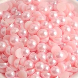 Baby Pink Flat Back Half Round Non-hotfix Pearls - Etsy