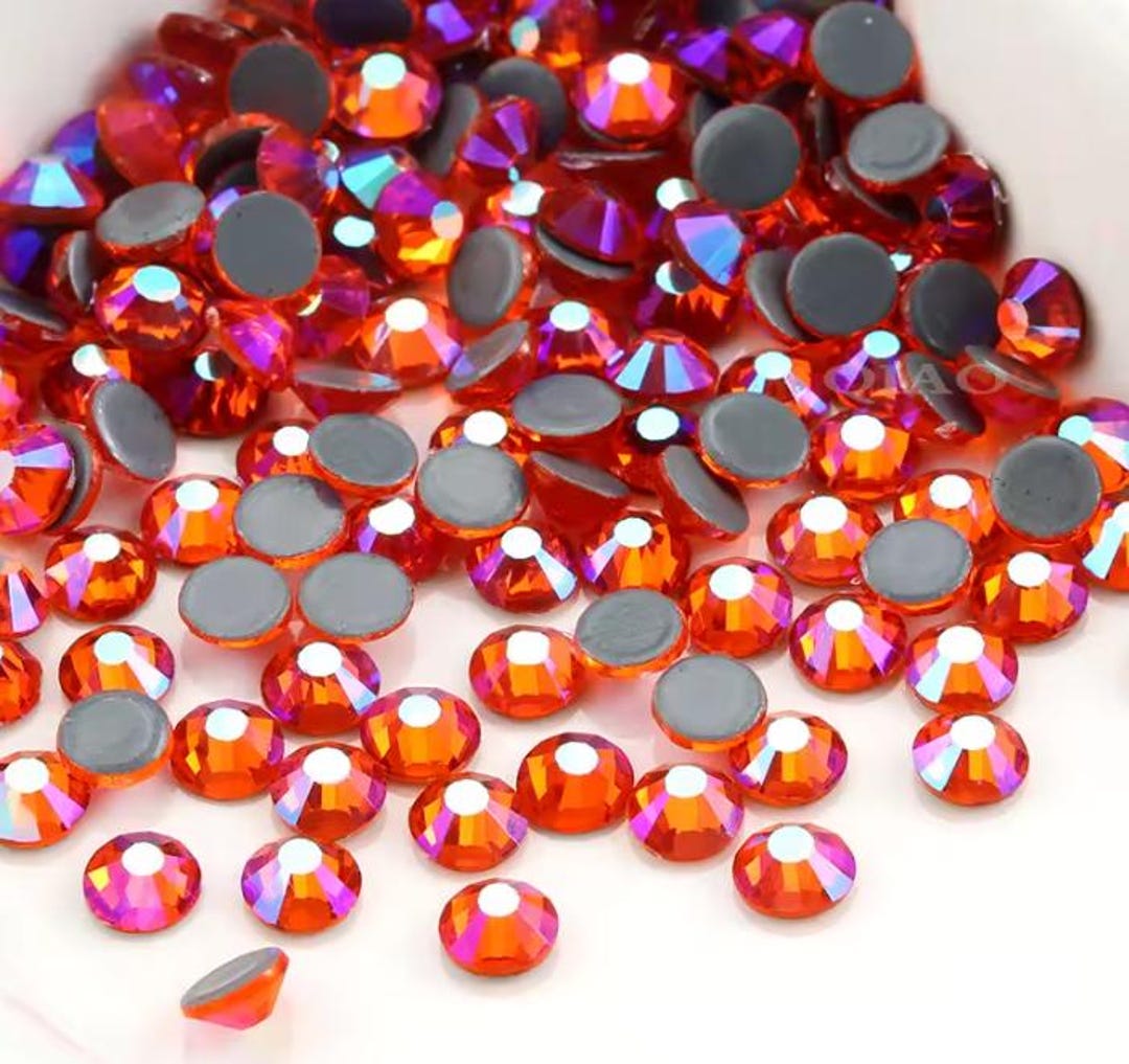 Hotfix Fire Orange AB Glass Rhinestones - Etsy