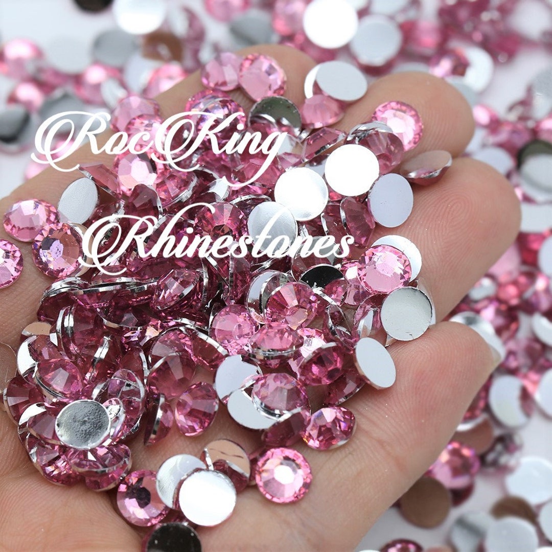 Lt Pink Rose Resin Rhinestones-bling-2mm-3mm-4mm-5mm-6mm-mixed 4pk 2m ...