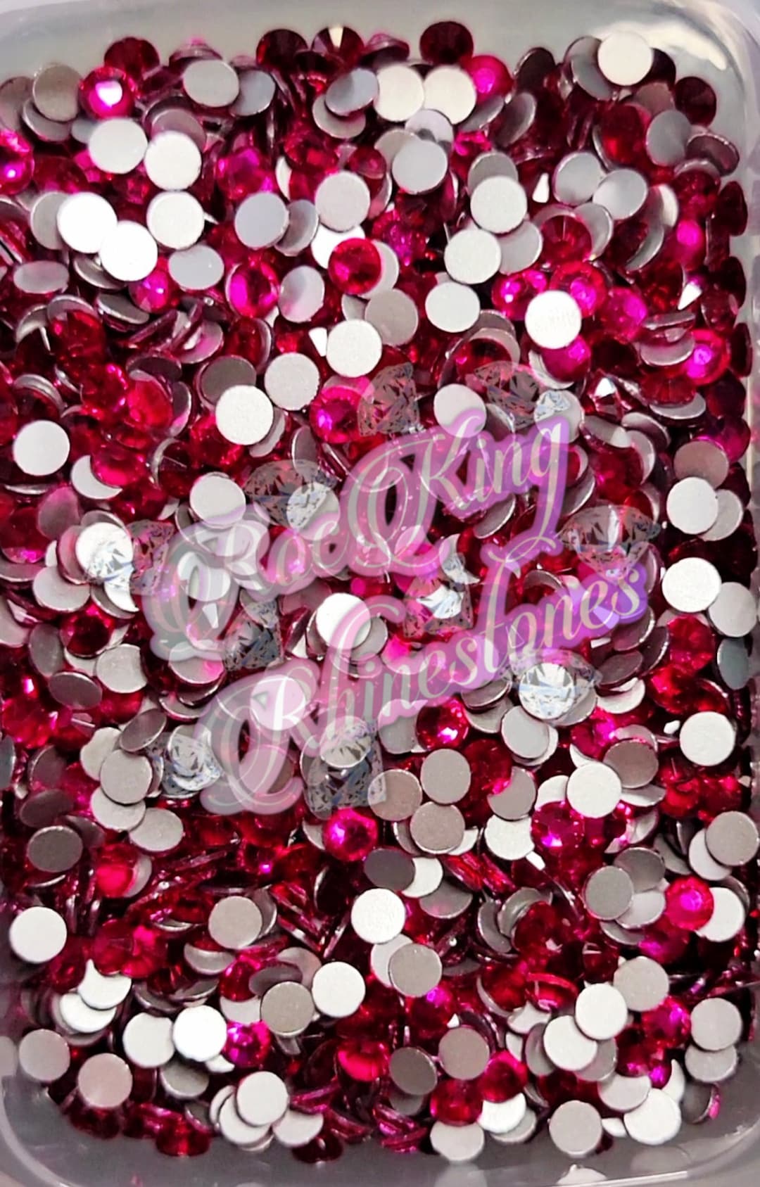 New-raspberry Glass Rhinestones-non-hot Fix-ss6-ss8-ss10-ss12-ss16-ss20 ...