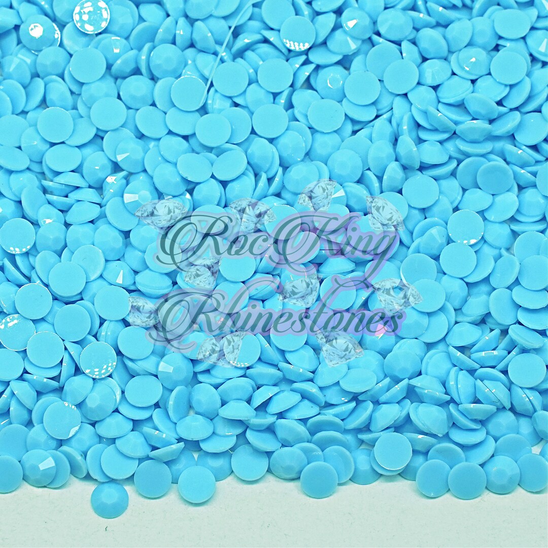 Solid Baby Blue Jelly (NO AB Coating) Resin Non-hotfix Rhinestones - Etsy