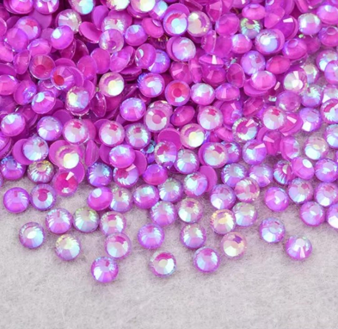 Fluorescent Neon Purple AB Glass Glow in UV Light Non-hotfix - Etsy