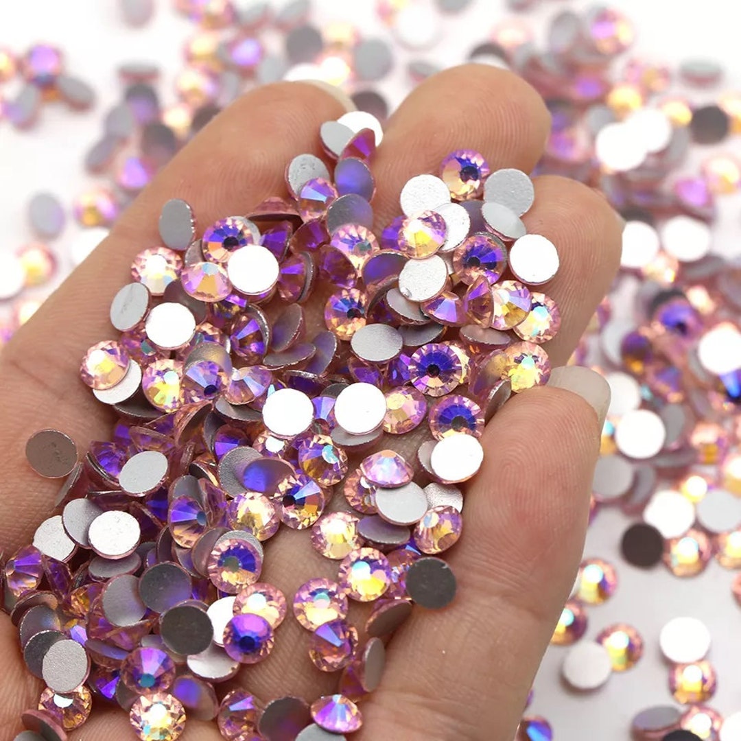 Lt Pink Rose AB Glass Non-hotfix Rhinestones - Etsy