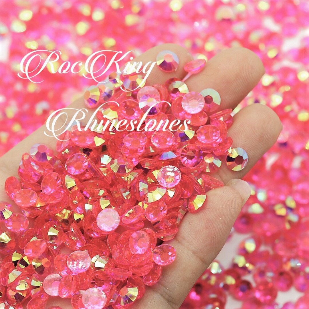 Transparent Rose AB Jelly-2mm-3mm-4mm-5mm-6mm-flatback Resin ...